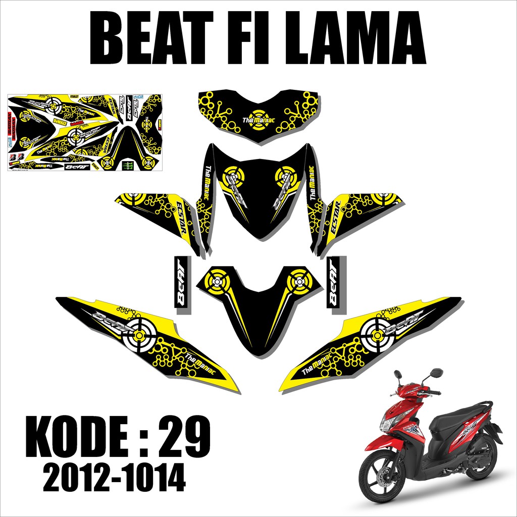 Jual (COD) Decal Stiker Fullbody Beat Fi Lama 2012/2013/2014 Desain DA ...