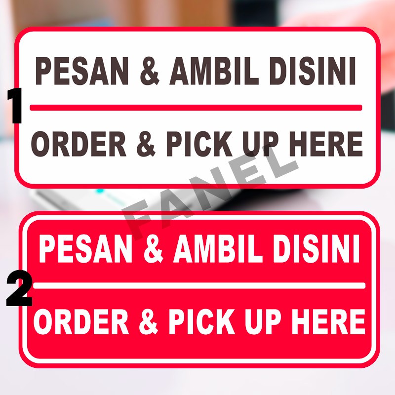 Jual Sticker Order and Pick Here Vinyl Stiker Pesan Ambil disini ...