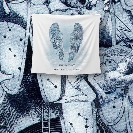 Jual Bendera Band Flag Coldplay Ghost Stories Album Poster Kain ...