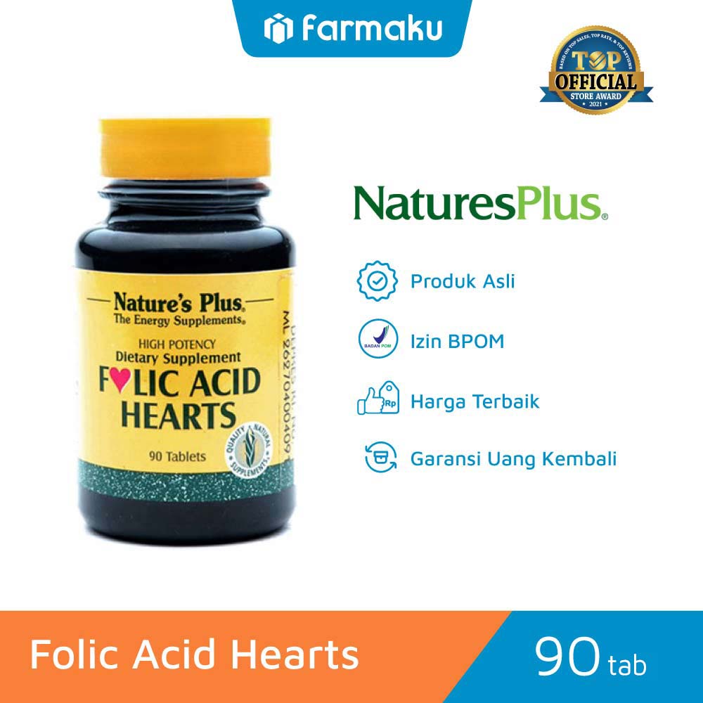 Jual NATURES PLUS Folic Acid Hearts 90S | Shopee Indonesia