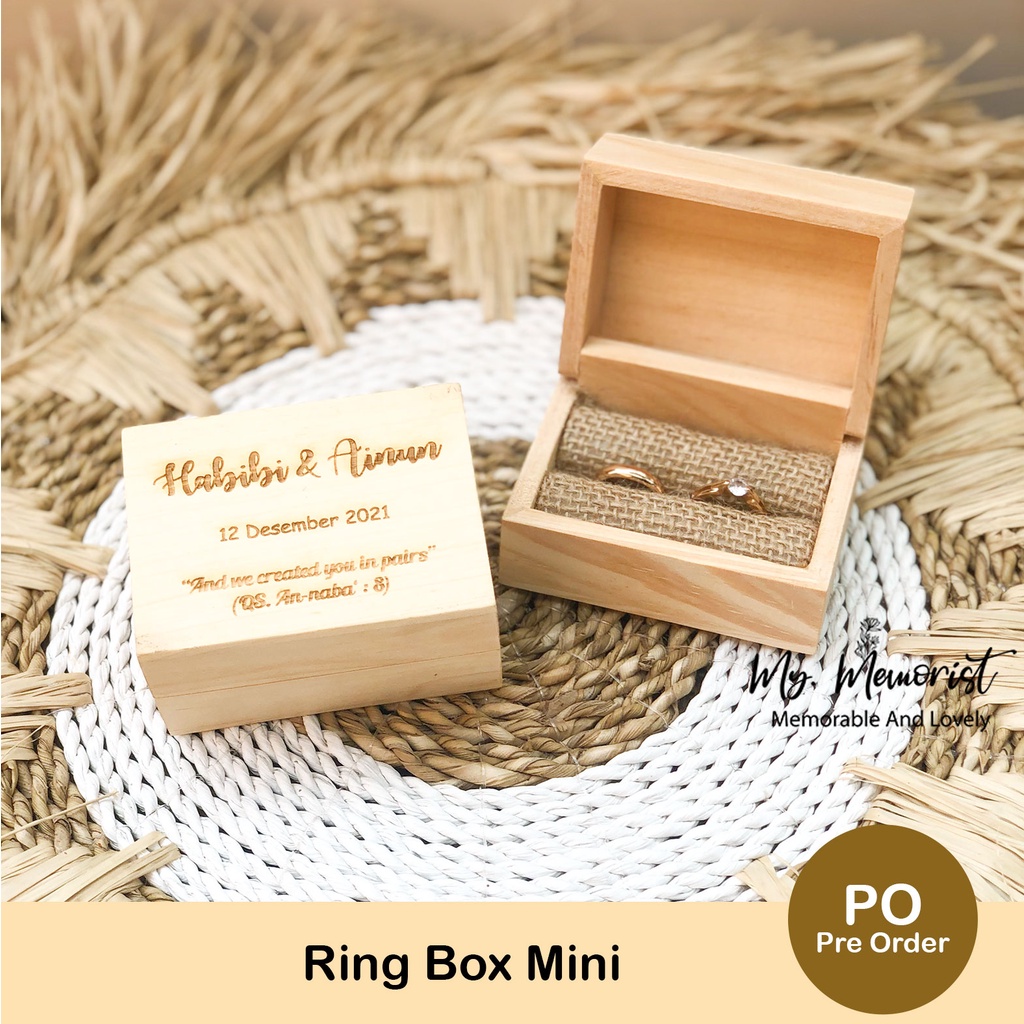 Jual Ring Box Mini Kotak Cincin Ring Bearer Ringbox Kayu Kotak Lamaran ...