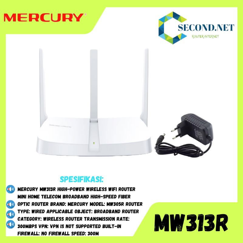Jual MERCURY MW313R HIGH-POWER WIRELESS WIFI ROUTER MINI HOME TELECOM ...