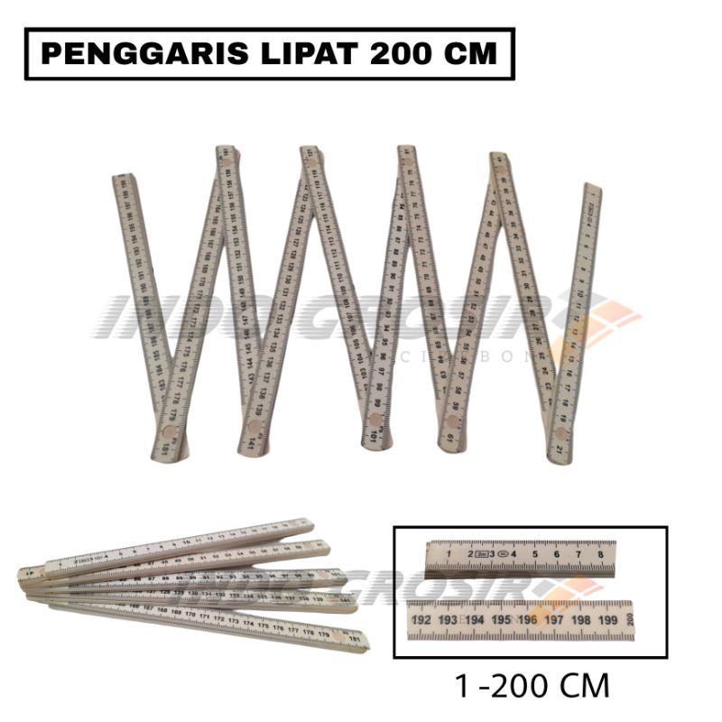 Jual penggaris Lipat 200 Cm Plastik Meteran Lipat / Meteran Tekuk 2 ...