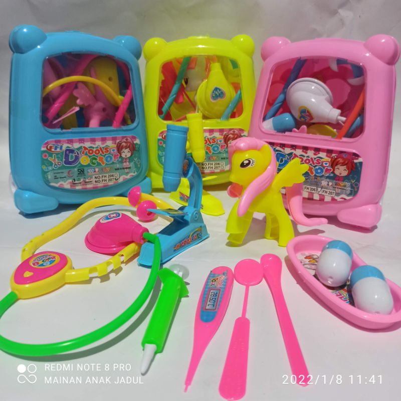 Jual Mainan dokter koper anak dengan roda warna random / Mainan Edukasi ...