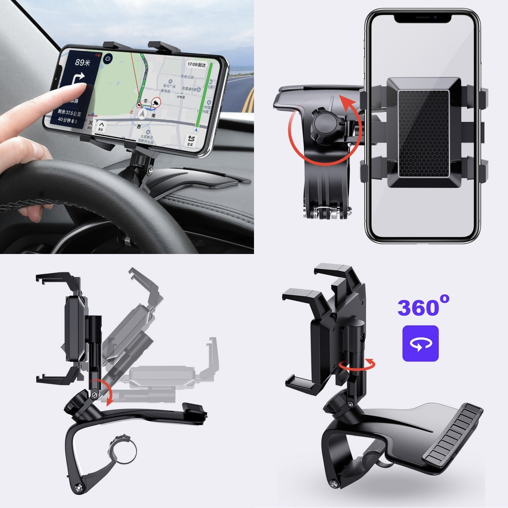 Jual Holder HP Jepit Dashboard Mobil Spion Dudukan Handphone Sunvisor ...