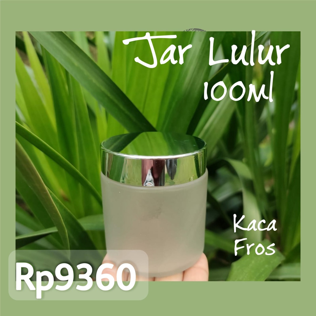 Jual Botol Jar Kaca 100ml Silver Botol Kosmetik Kaca 100ml Jar Frosted ...