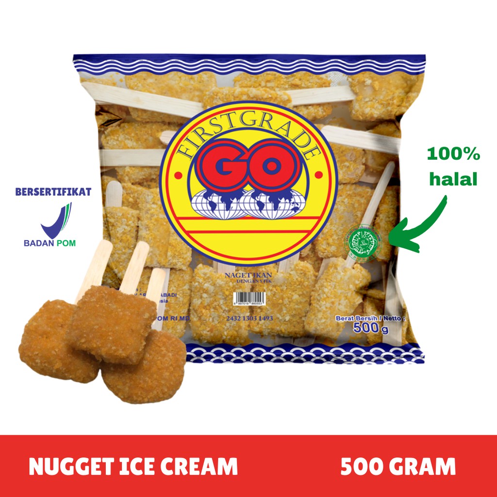 Jual [FROZEN FOOD GO] NUGGET ICE CREAM ISI 24 BESAR / 30 KECIL (500 ...