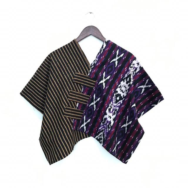 Jual Blus Croptop Cropping Lurik Kombinasi Motif Tenun Baju Batik Kantoran Wanita Casual Formal ...