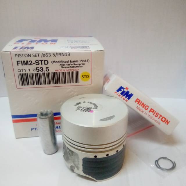 Jual Piston set FIM 2 Original 100% seker mentah Vega jupiter beat blade supra125 diameter 53,5 ...