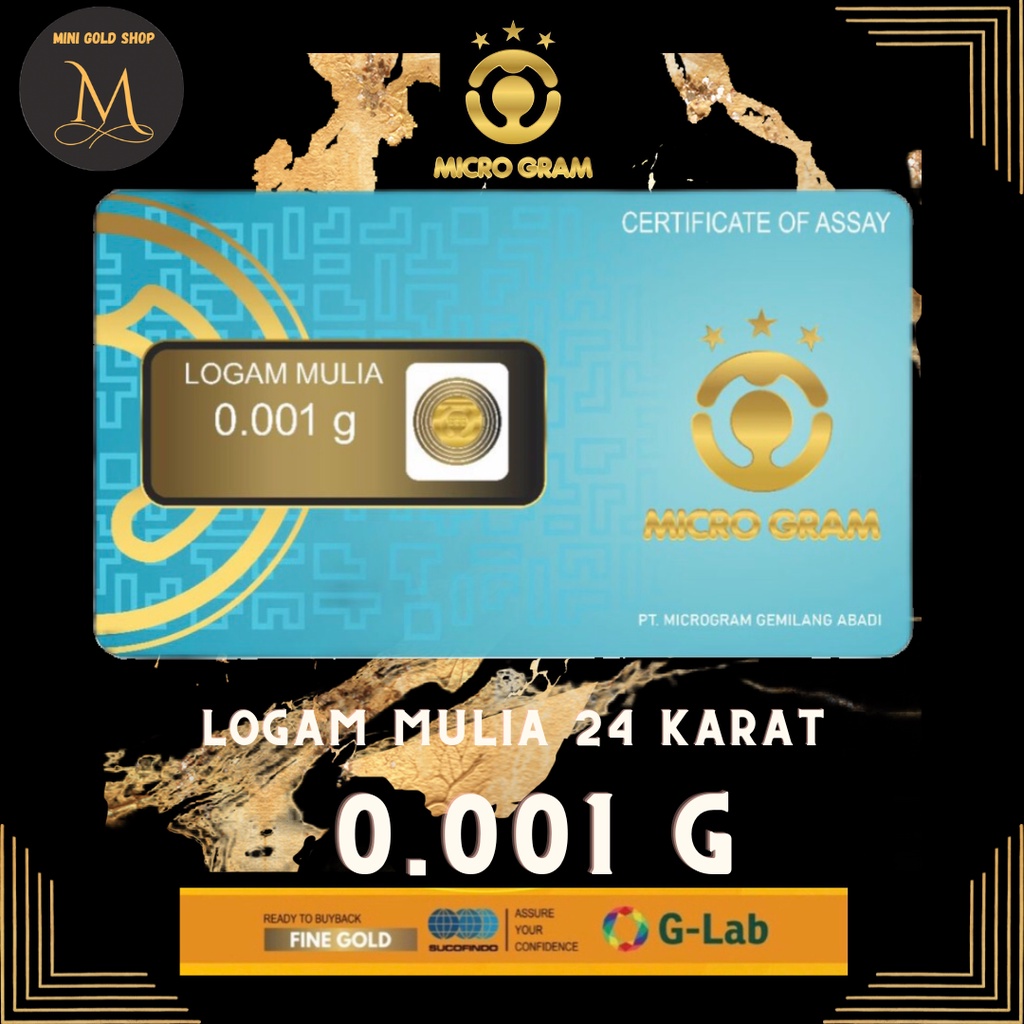 Jual EMAS MINI 0.001gram MICRO GRAM LOGAM MULIA 24 KARAT BABY GOLD ...