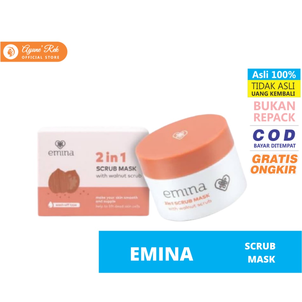 Jual Emina 2 in 1 Scrub Mask 50 ml - Masker Eksfoliasi | Shopee Indonesia