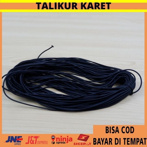 Jual Tali Sengkelit Per-roll Talikur Karet Hitam 27meter TermurahKaret ...