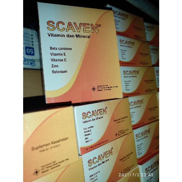 Jual SCAVEN Multivitamin dan Mineral 50 Kaplet | Shopee Indonesia