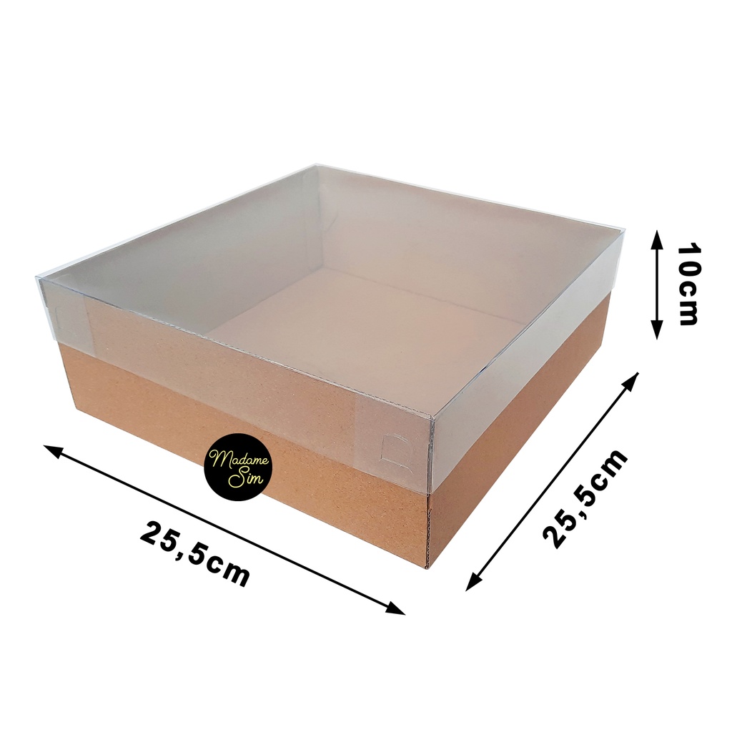 Jual BOX MIKA - DUS KUE - KOTAK - KARDUS 25x25x10 (ISI : 10 PCS ...