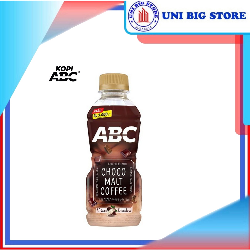 Jual ABC Kopi Choco Malt African Chocolate Coffee Coklat 200 ml Botol | Shopee Indonesia