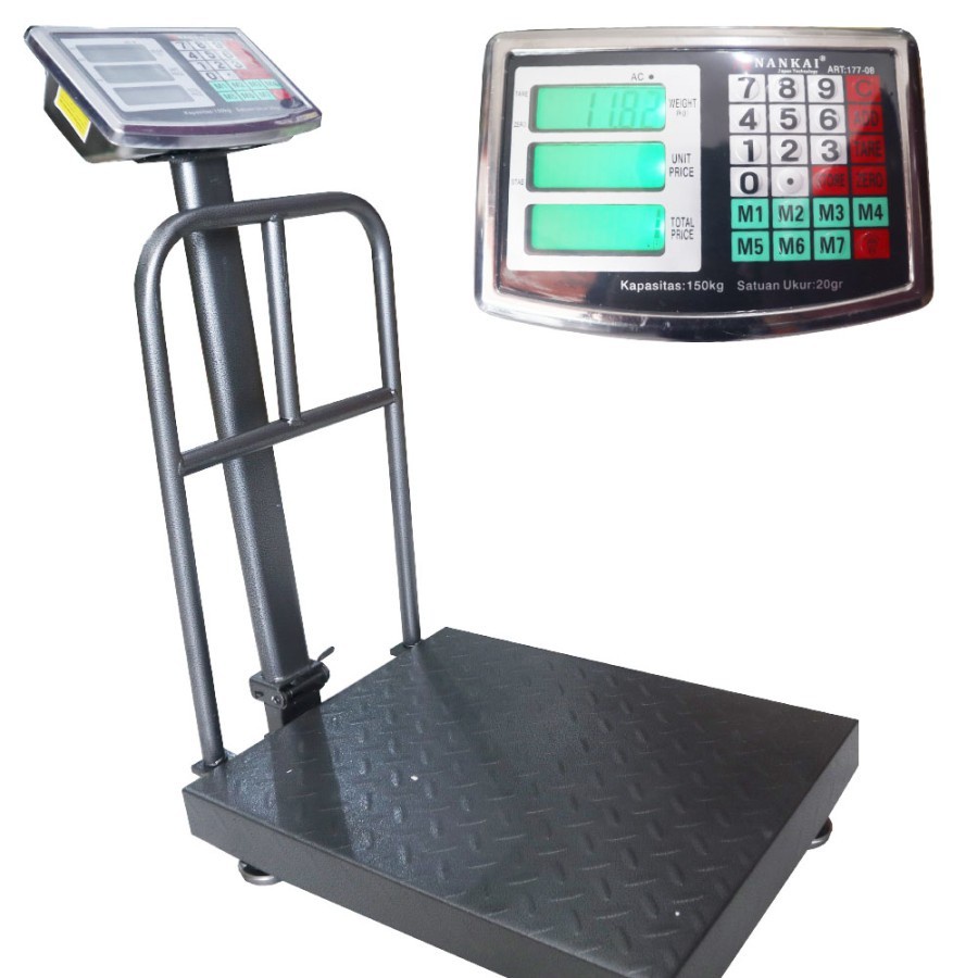 Jual Nankai 150Kg Timbangan Duduk Price Digital Berdiri With Rail 20g 150 KG -Timbangan Barang ...