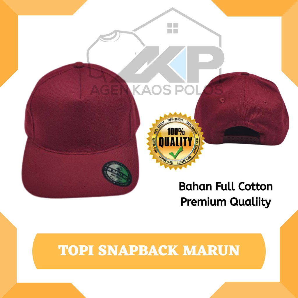 Jual TOPI SNAPBACK POLOS PREMIUM FULL BAHAN COTTON KATUN PRIA WANITA ...