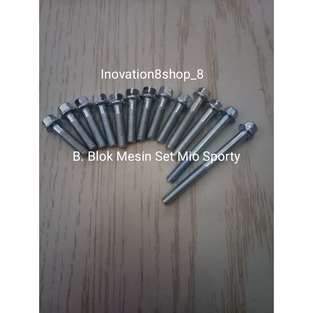 Jual BAUT BLOK CVT 1 SET UNTUK MOTOR MIO SPORTY (isi 13 pcs perbungkus ...