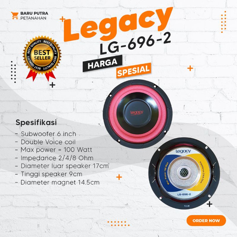 Jual SPEAKER LEGACY LG-696-2 6 INCH | Shopee Indonesia