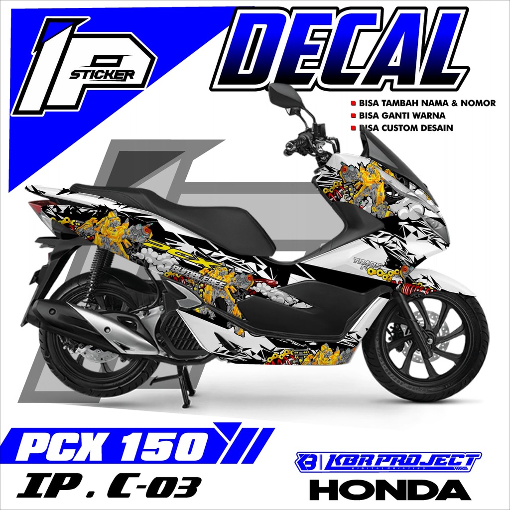 Jual Decal PCX 150 - Sticker Decal Variasi List HONDA PCX 150 IP.C-03 ...