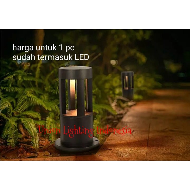 Jual L8313 LAMPU PILAR TAMAN PAGAR HIAS OUTDOOR LED MINIMALIS BULAT ...