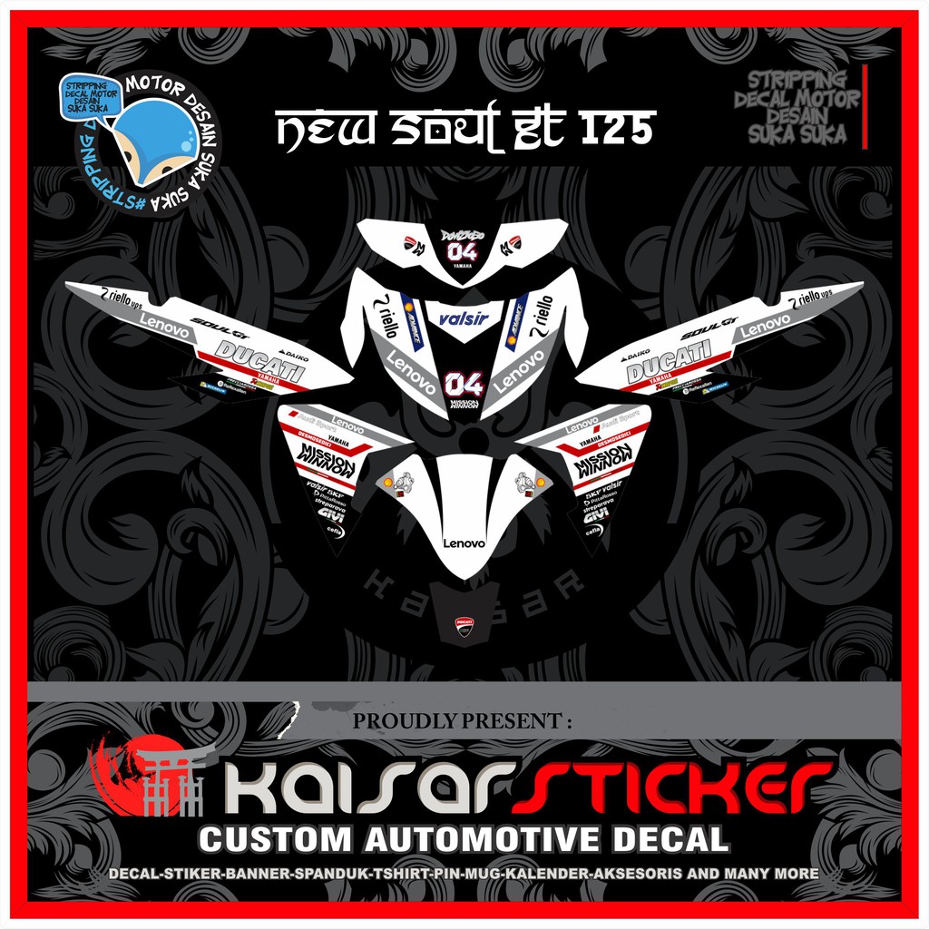 Jual Decal Sticker Motor Full Body Stiker All New Soul Gt 125 Design ...