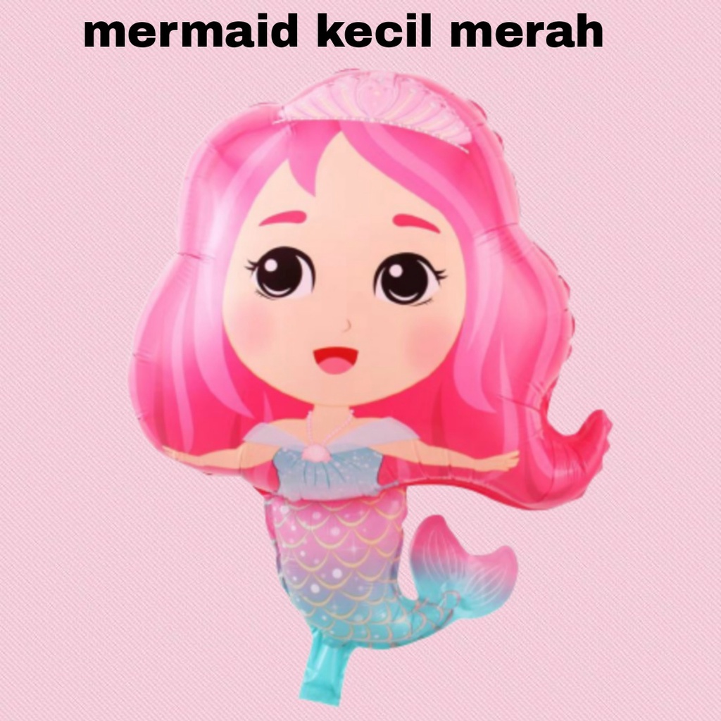 Jual 1pack MERMAID KECIL (BALON GAS/FOIL/TERBANG/KARAKTER ) | Shopee ...