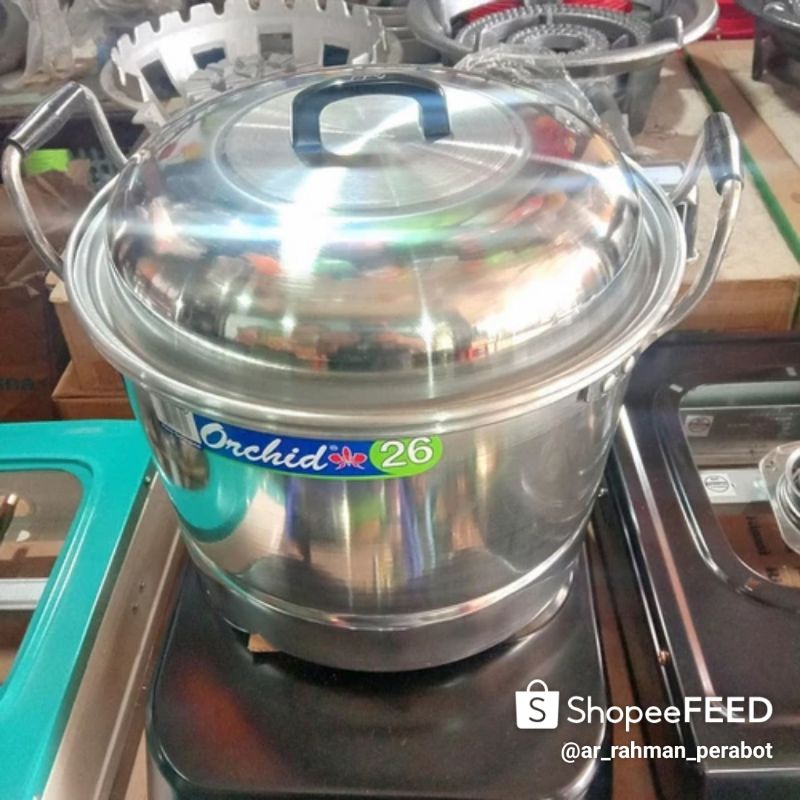 Jual panci kukusan langseng alumunium diameter 26cm ORCHID | Shopee ...