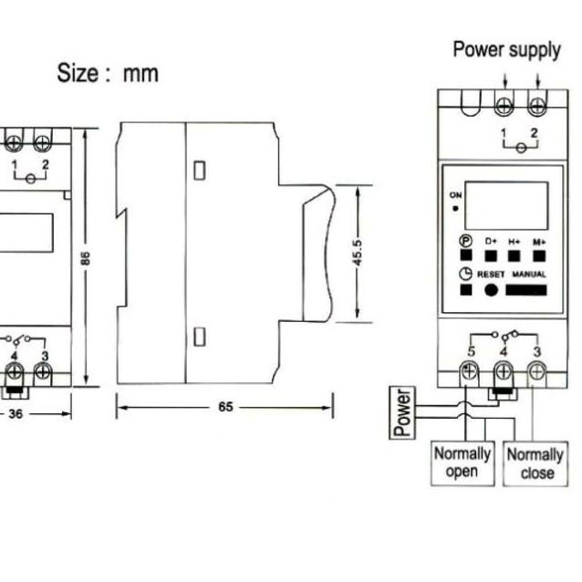 Jual Digital Timer Switch 220V Pengatur On Off Otomatis MCB Box Din ...