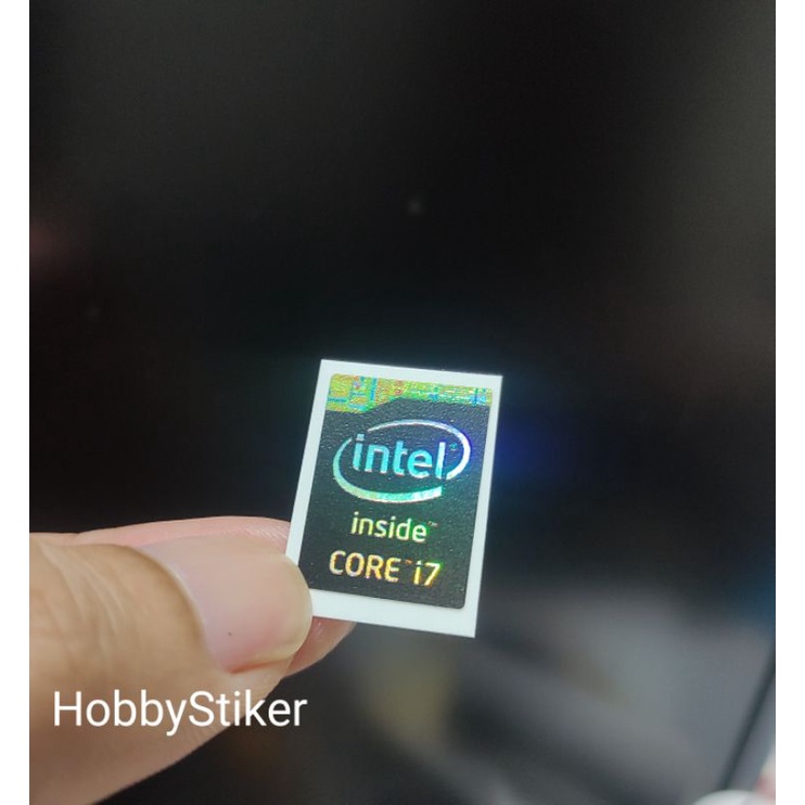 Jual Stiker core i7 hitam untuk laptop pc notebook efek hologram ...