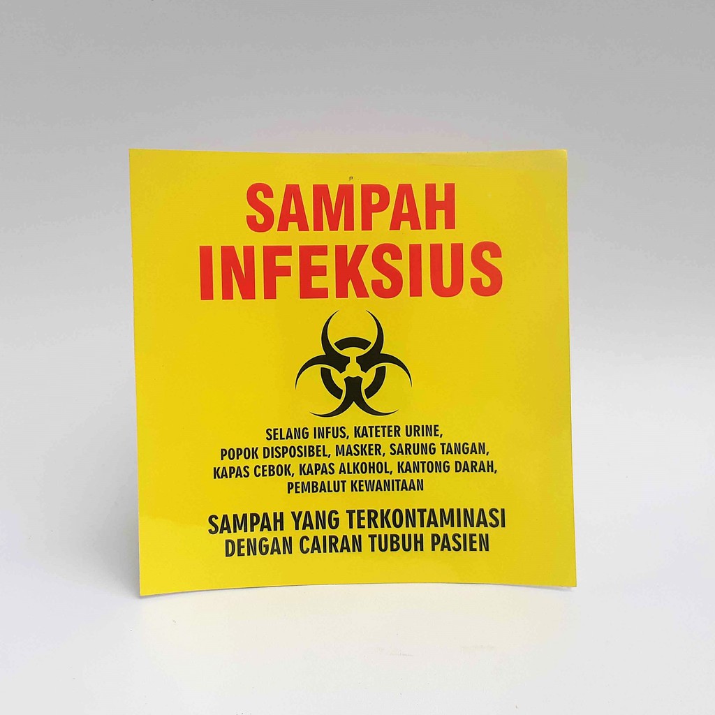 Jual Stiker Sampah Infeksius - Chromo / Mirror, Stiker Label Sampah ...