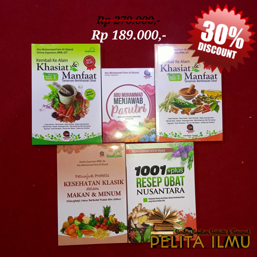 Jual Paket Buku Resep Sehat Dengan Tanaman Berkhasiat Obat Karya Shinse ...