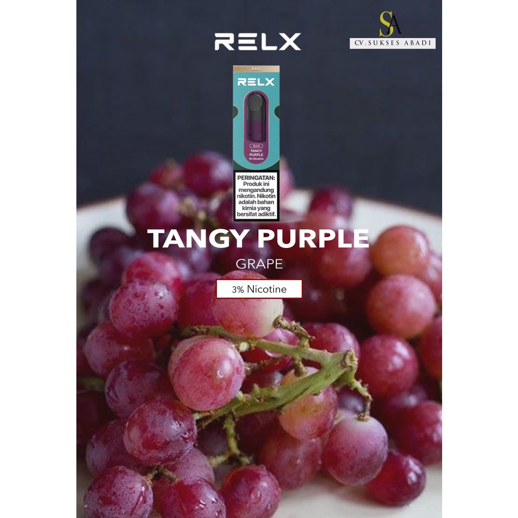Jual RELX Vape Pod Pro Ceramic Tangy Purple (Grape) 2PCS/ RELX POD PRO ...