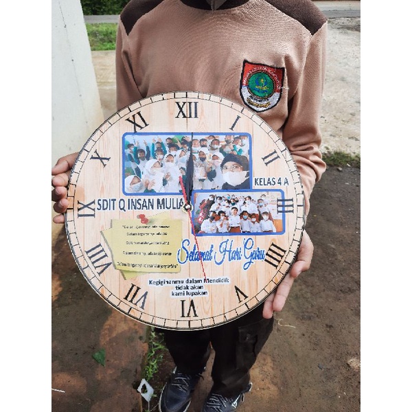 Jual JAM DINDING CUSTOM MDF 30cm x 30cm | Shopee Indonesia