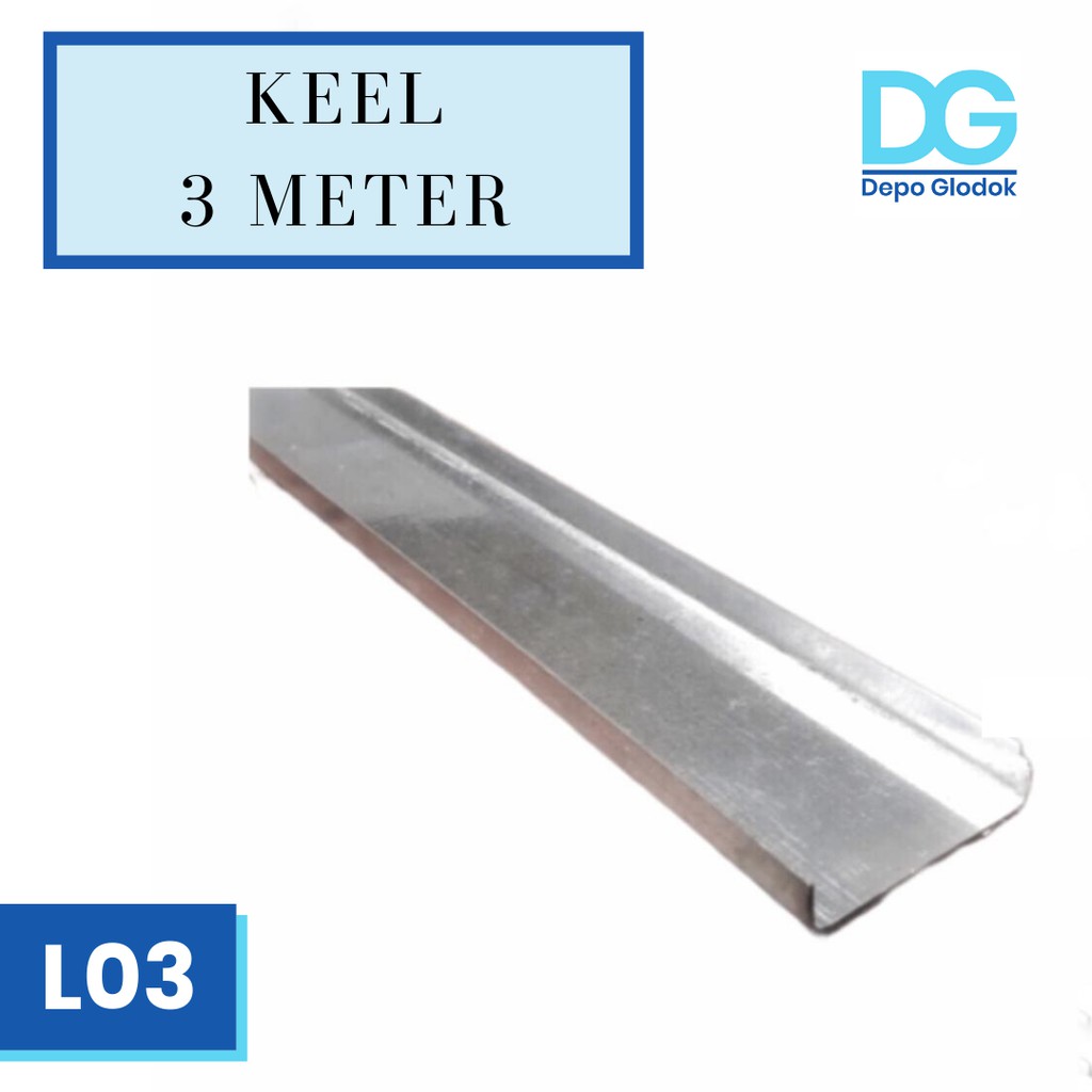 Jual KEEL DUDUKAN BESI / BESI SILVER PENYANGGA RUNNING TEXT PANJANG 3 ...