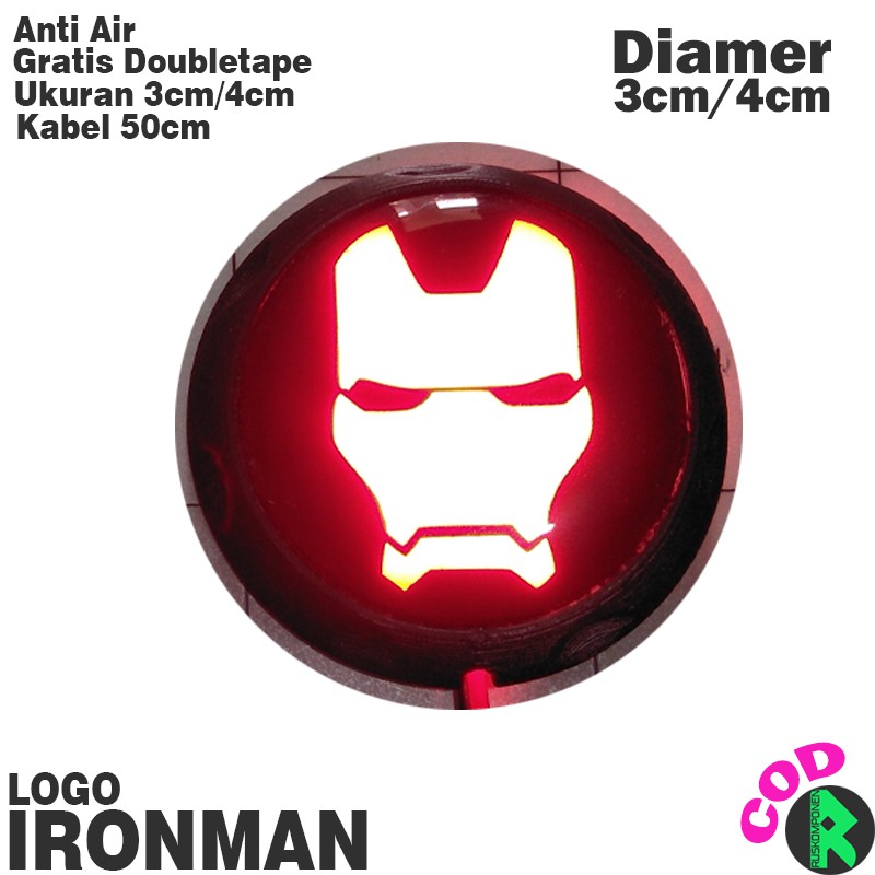Jual Emblem LED universal iron man untuk aksesoris sepeda motor ...