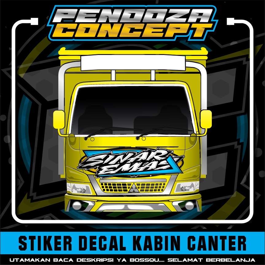 Jual STICKER KABIN CANTER DADA TRUCK CANTER SINAR EMAS | Shopee Indonesia