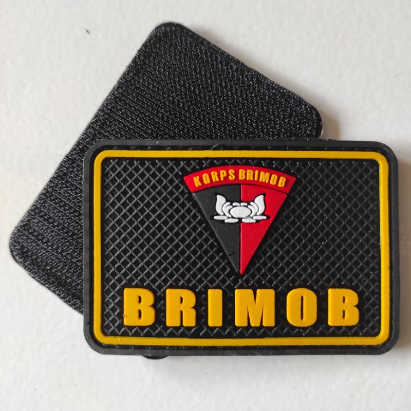 Jual patch rubber logo KORPS BRIMOB kotak/POLISI/POLRI/rubber patch ...