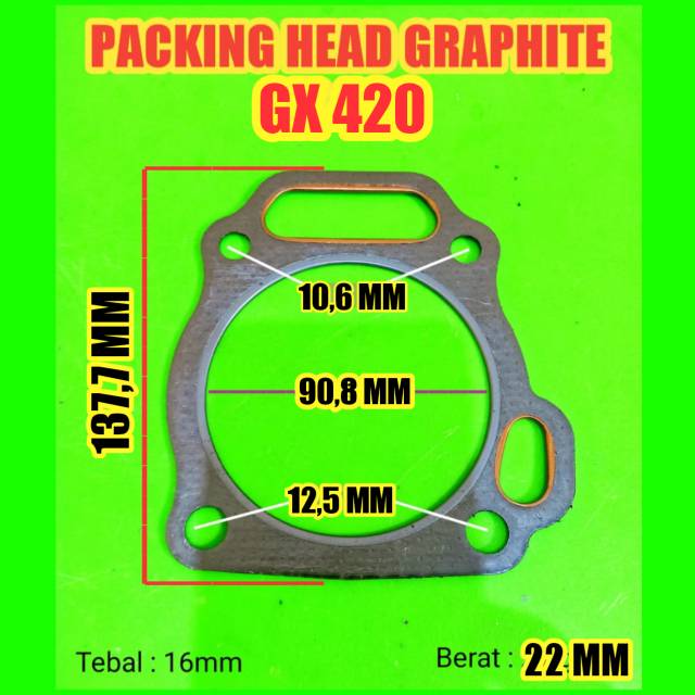 Jual GX 420 PACKING HEAD GRAPHITE | Shopee Indonesia