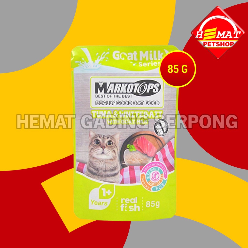 Jual Markotops Makanan Kucing basah Pouch Sachet Cat Food Wet Food 85 ...