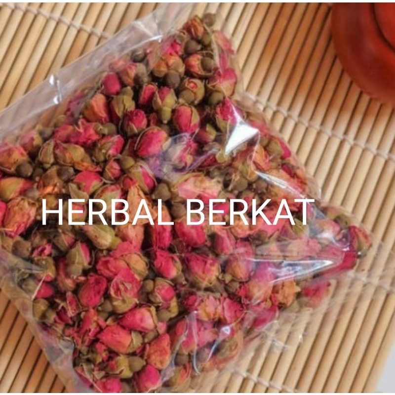 Jual teh bunga mawar red rose buds flower tea 100g | Shopee Indonesia