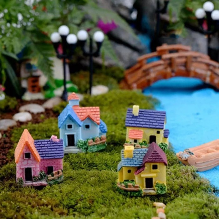 Jual MINIATURE MINI HOUSES 3cm CAKE TOPPER HOUSE DEKORASI CAKE & MINI ...