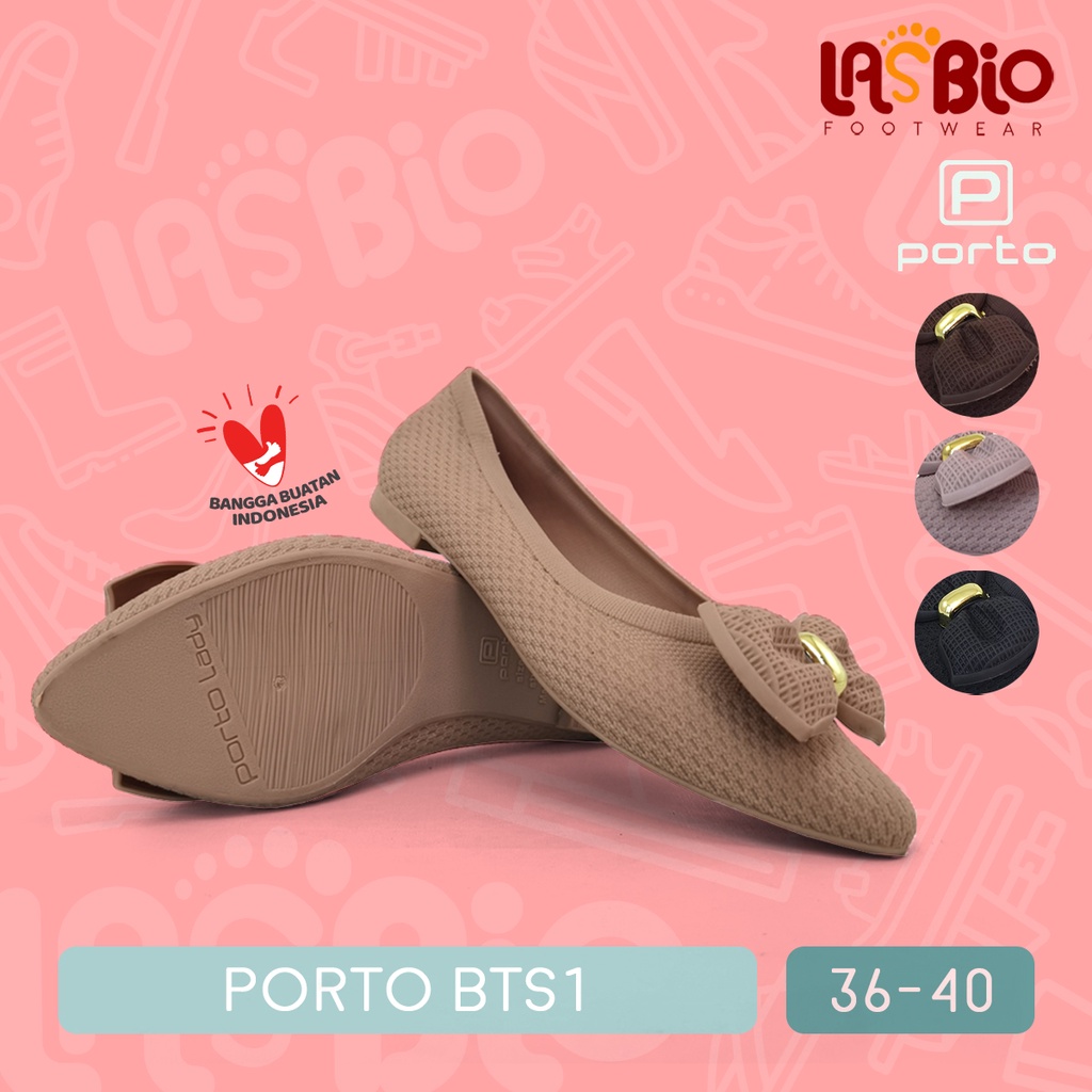 Jual Porto Sepatu Selop Flat Karet Kerja Kantor Kasual Formal Wanita ...