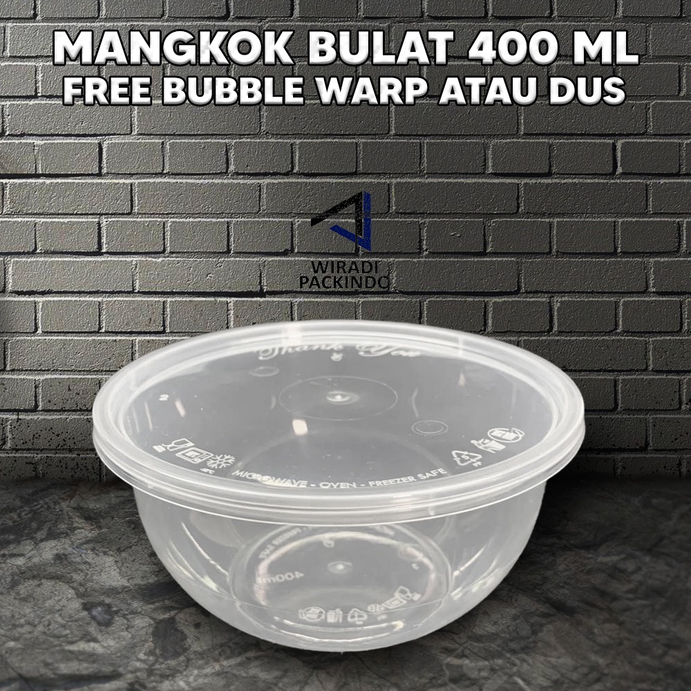 Jual Thinwall Bulat 400ml Cup Puding Mangkok Plastik 400 ml Tutup ...