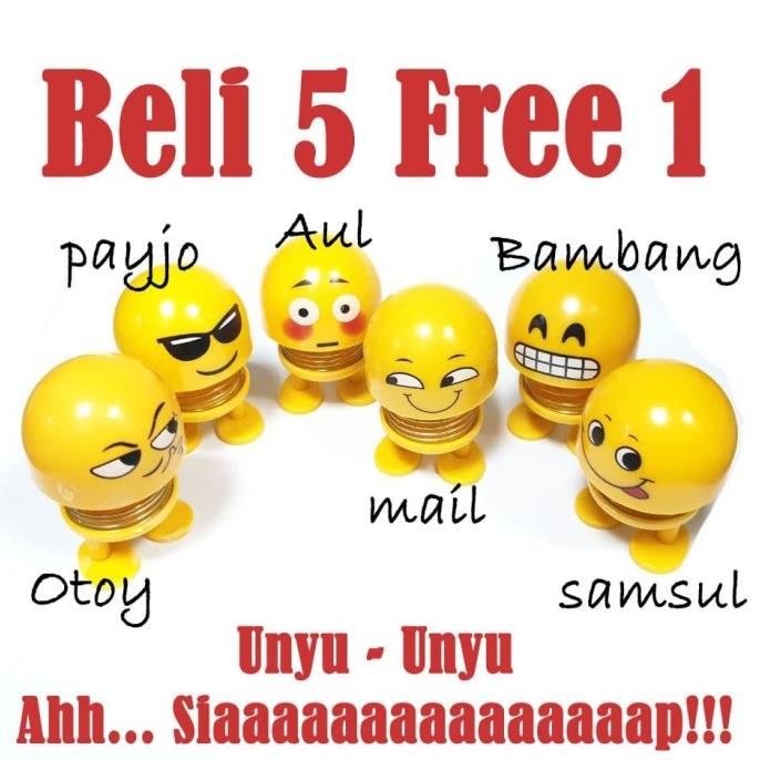 Jual Boneka Dashboard Mobil Emo Goyang Pajangan Emoticon Smile Emoji ...