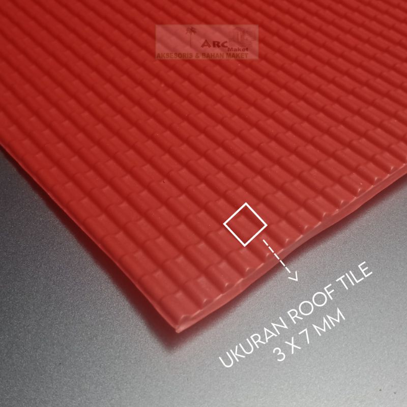 Jual MINIATUR ATAP / GENTENG WARNA MERAH (RED ROOF TILE) UNTUK MAKET ...