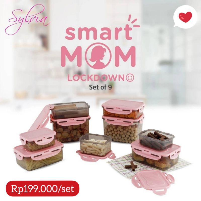 Jual Food Container Smart Mom Lockdown (Set of 9) | Shopee Indonesia