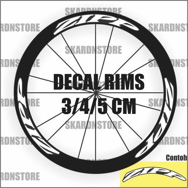 Jual sticker decal ZIPP 4 5 cm velg rims sepeda roadbike | Shopee Indonesia