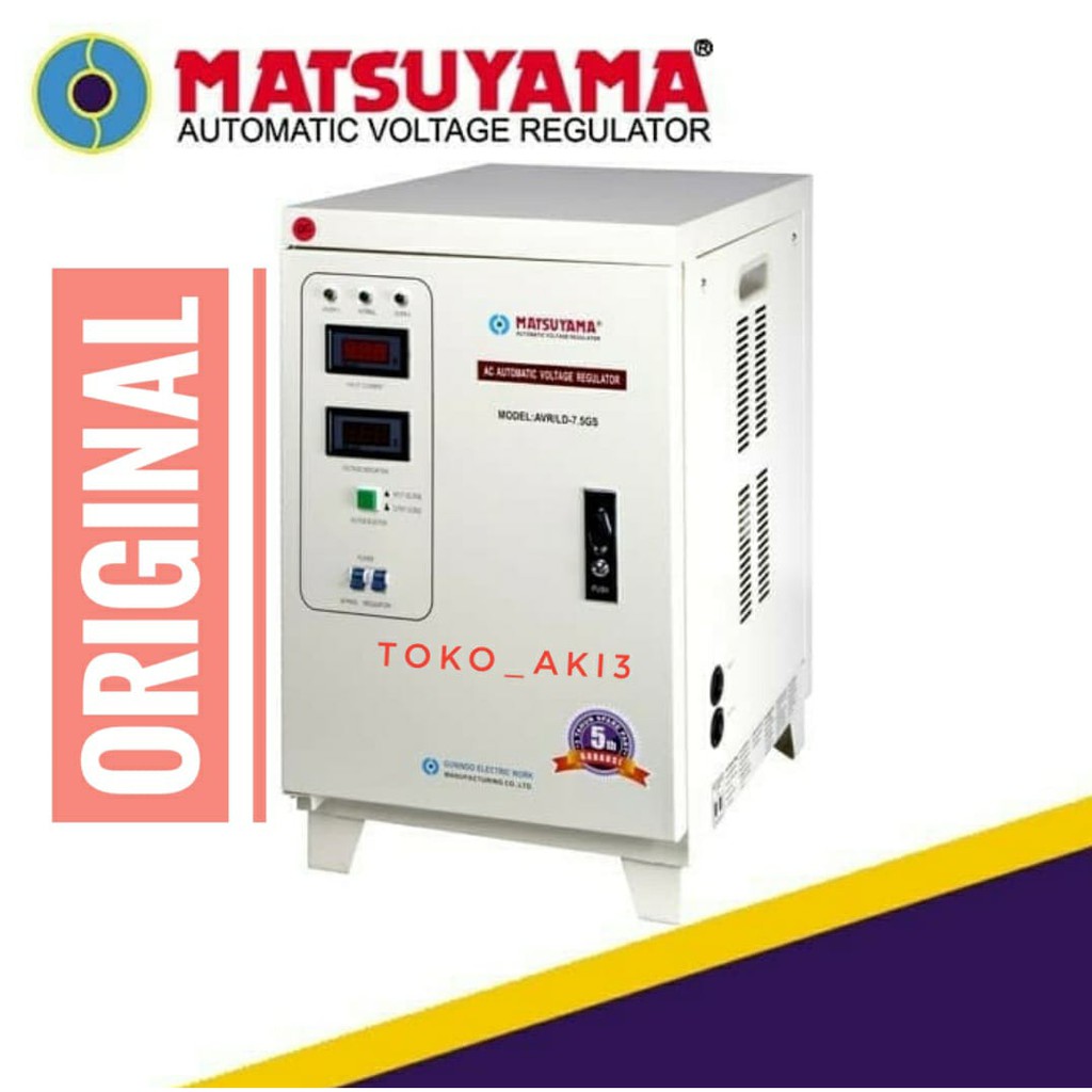 Jual Stabilizer Listrik Stavolt Voltage Regulator MATSUYAMA 7500 Watt ...