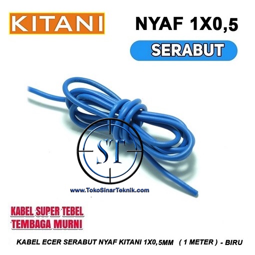 Jual Kabel NYAF KITANI 1 X 0.5mm @1Meter / Cable Audio Listrik Serabut Nyaf Nya 0.5mm 1x0.5mm ...